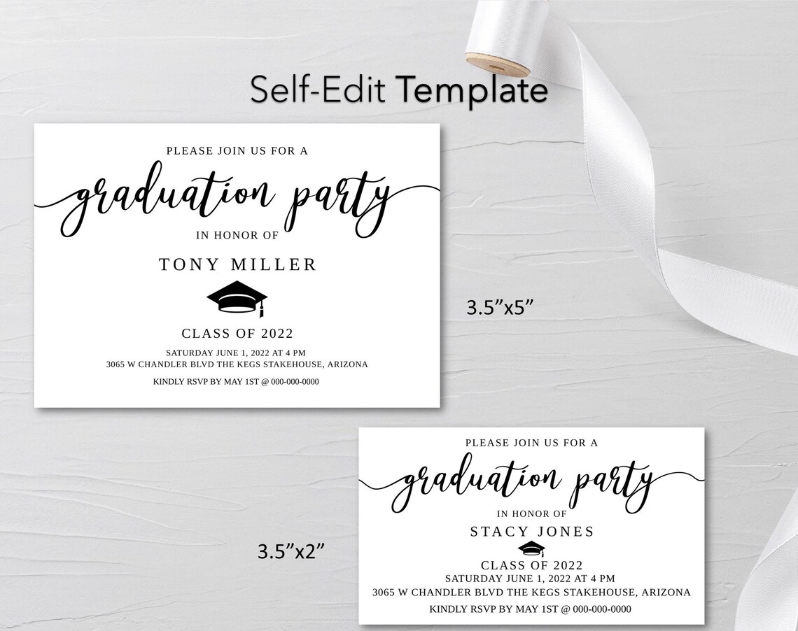 Graduation Party Details Card Custom Insert Insert Card - Etsy