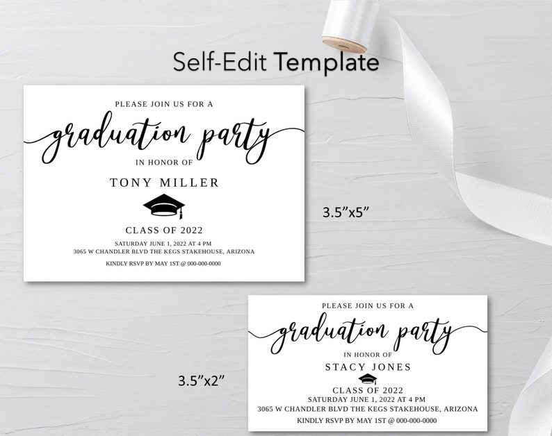 Graduation Party Details Card Custom Insert Insert Card - Etsy