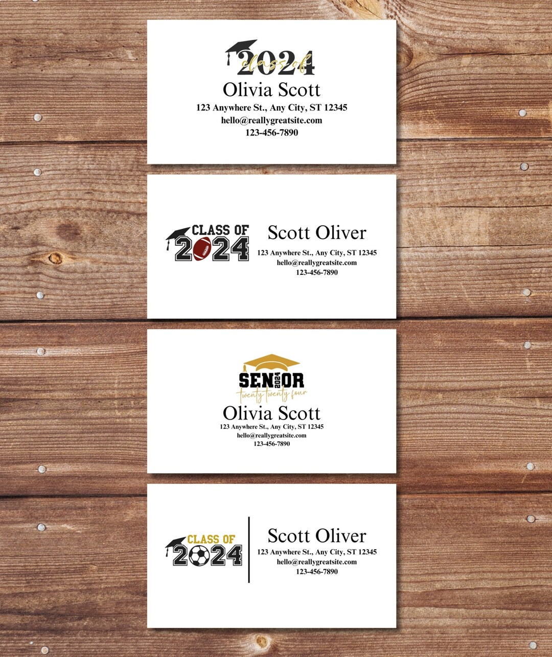 Custom Graduation Address Mailing Labels - Personalized and Printed ...