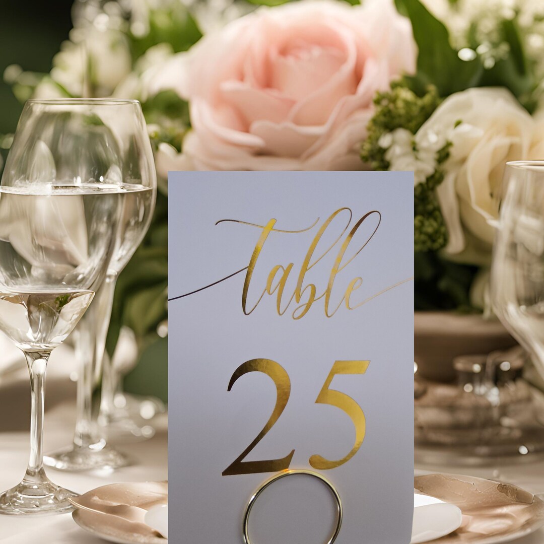 Modern Table Numbers, Reception Table Numbers, Simple Table Number ...