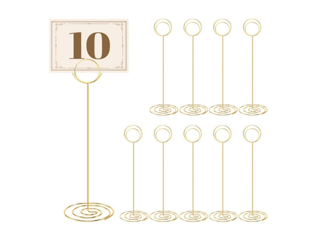 Gold Metal Table Number Holders: Wedding Reception Decoration, Photo ...