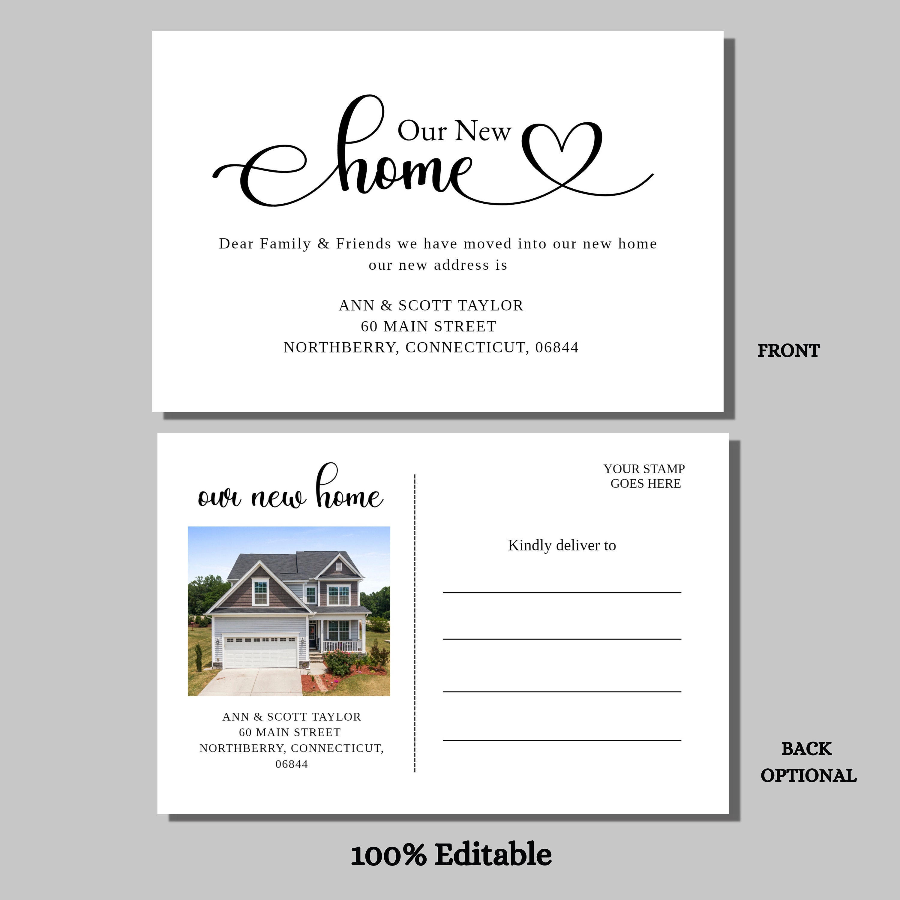 We've Moved Postcard Template New Address Printable New - Etsy