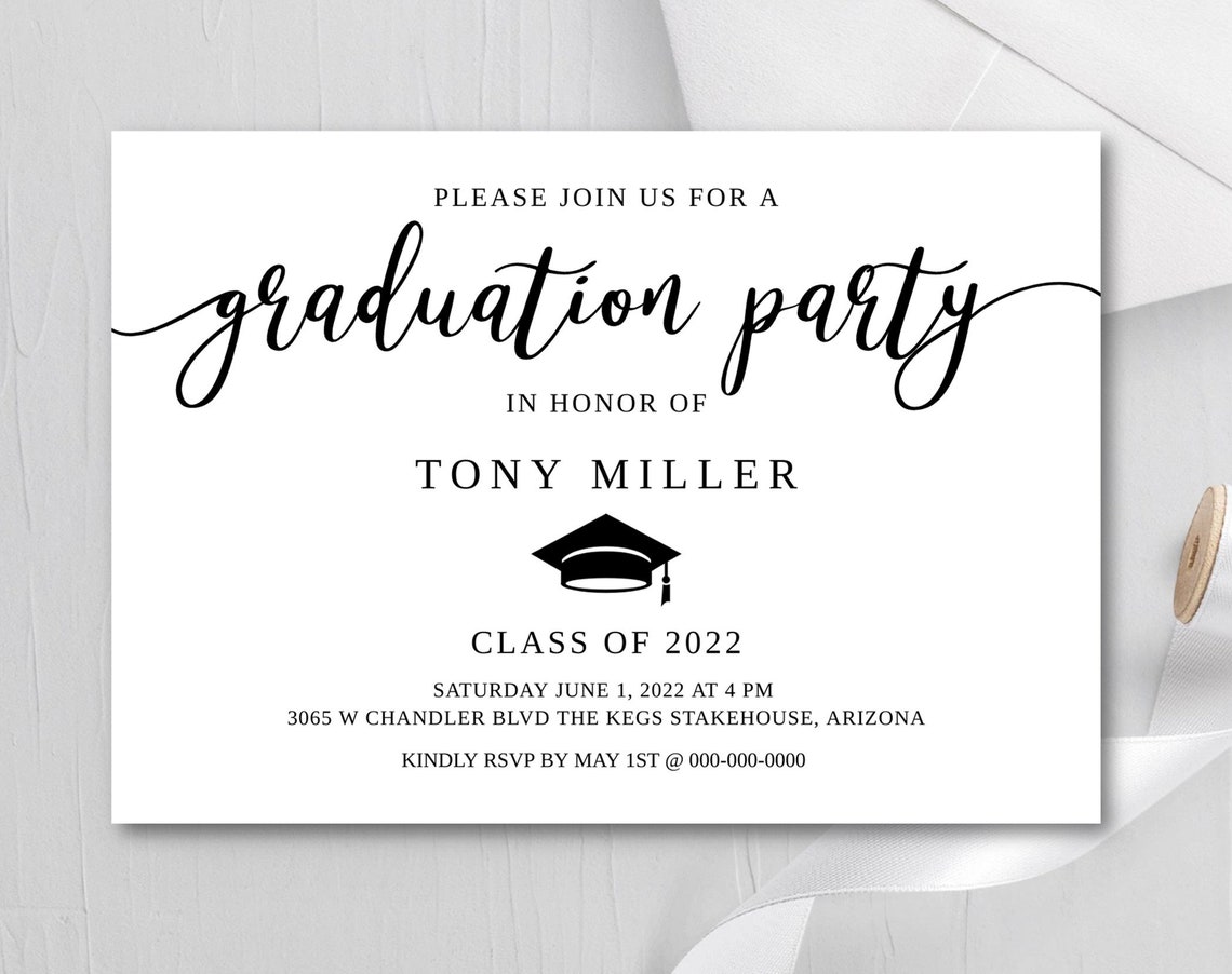 Graduation Party Details Card Custom Insert Insert Card - Etsy
