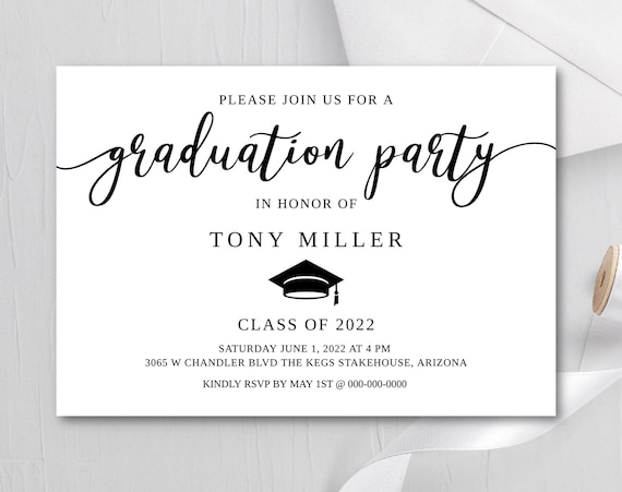 Graduation Party Insert Cards