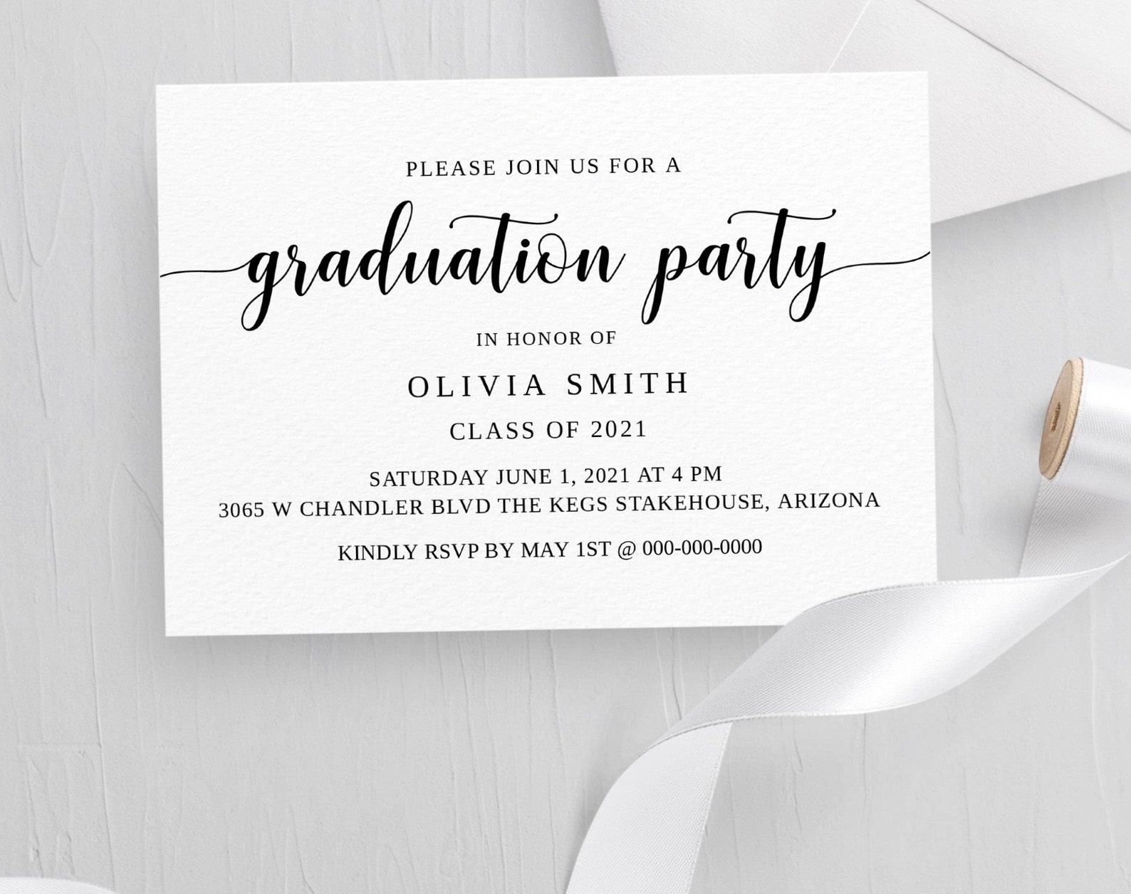 Graduation Invitation Template Simple Graduation Invitation - Etsy