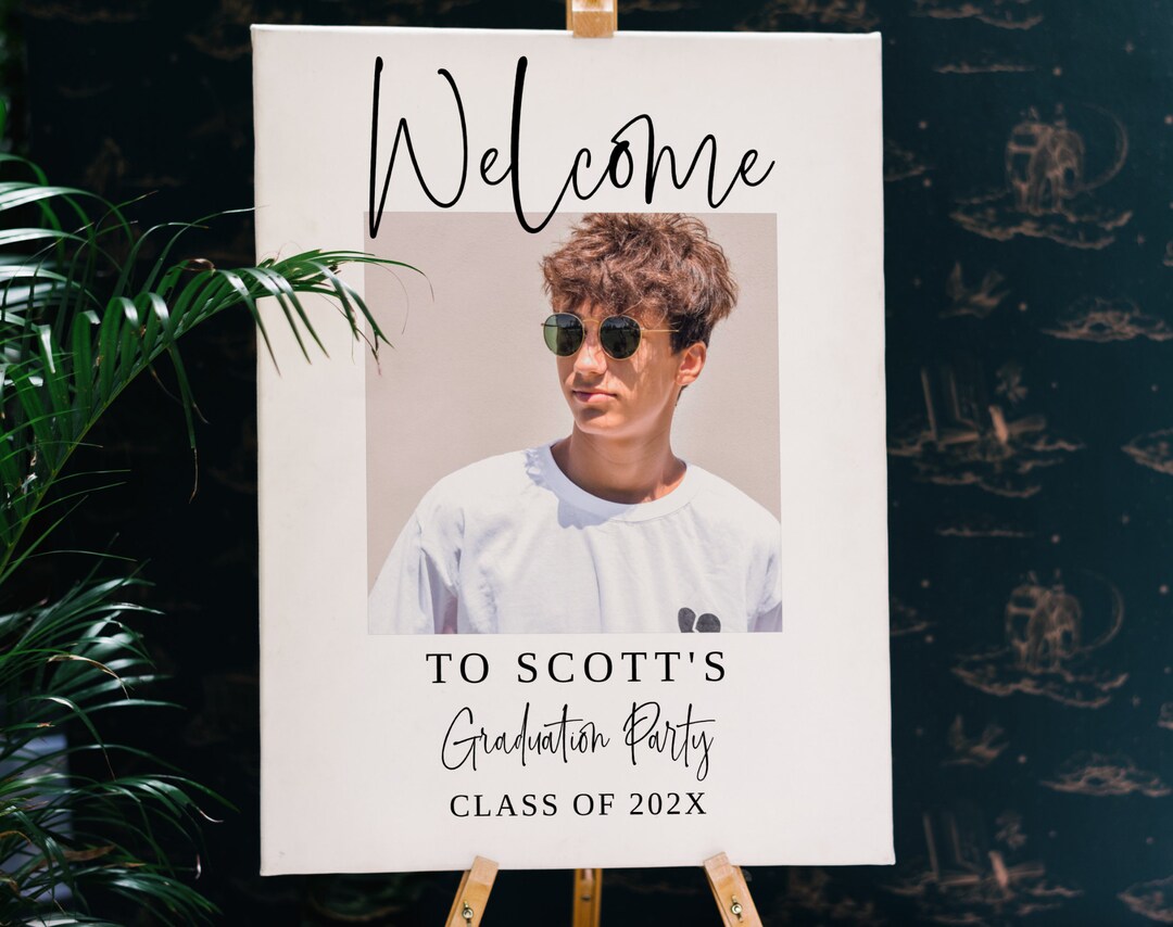 Graduation Party Decor Welcome Poster Sign Template Class of 2025 ...