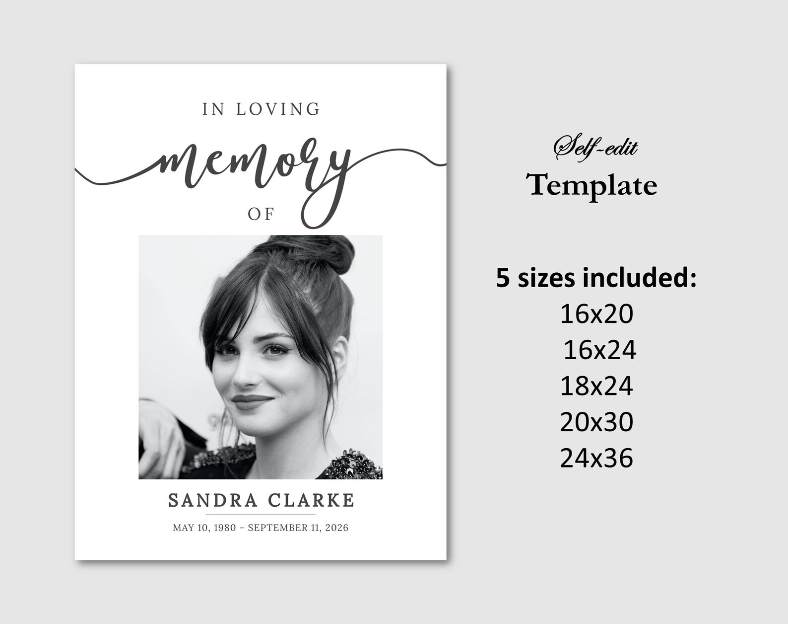 Funeral Welcome Sign Template Celebration of Life Poster in - Etsy