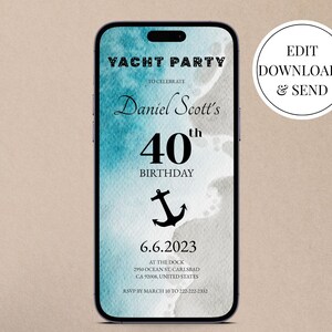 Beach Party, Yacht Party Invitation Template, SMS Invitation Boat Party ...