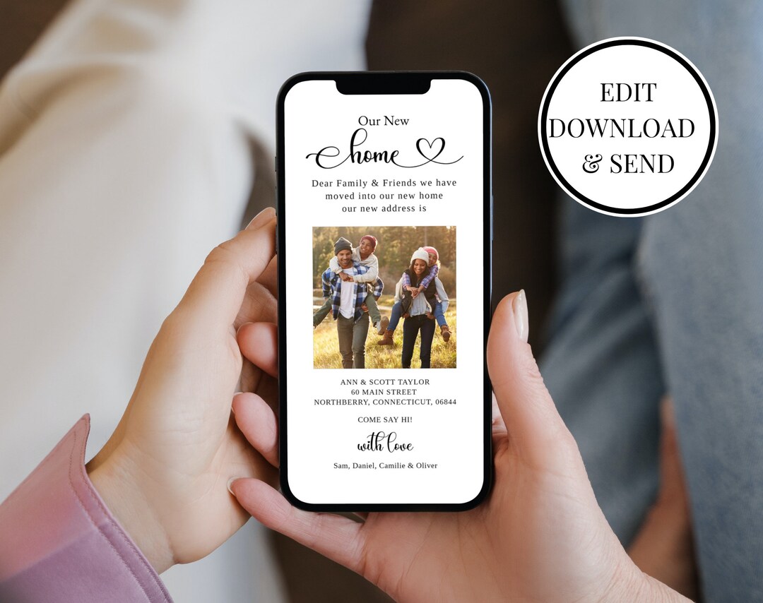 Moving Announcement Digital Electronic Template Instant Download ...