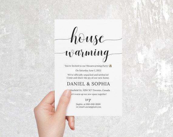 Blank House Warming Template Housewarming Invitation Template