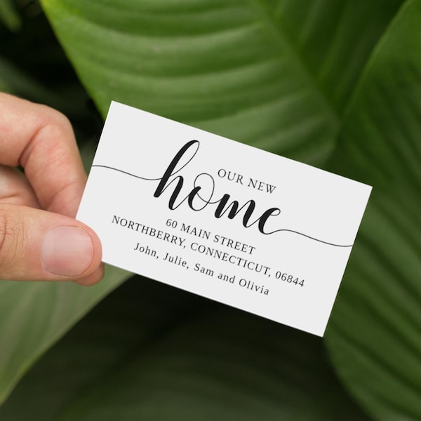 New Address Card - Etsy