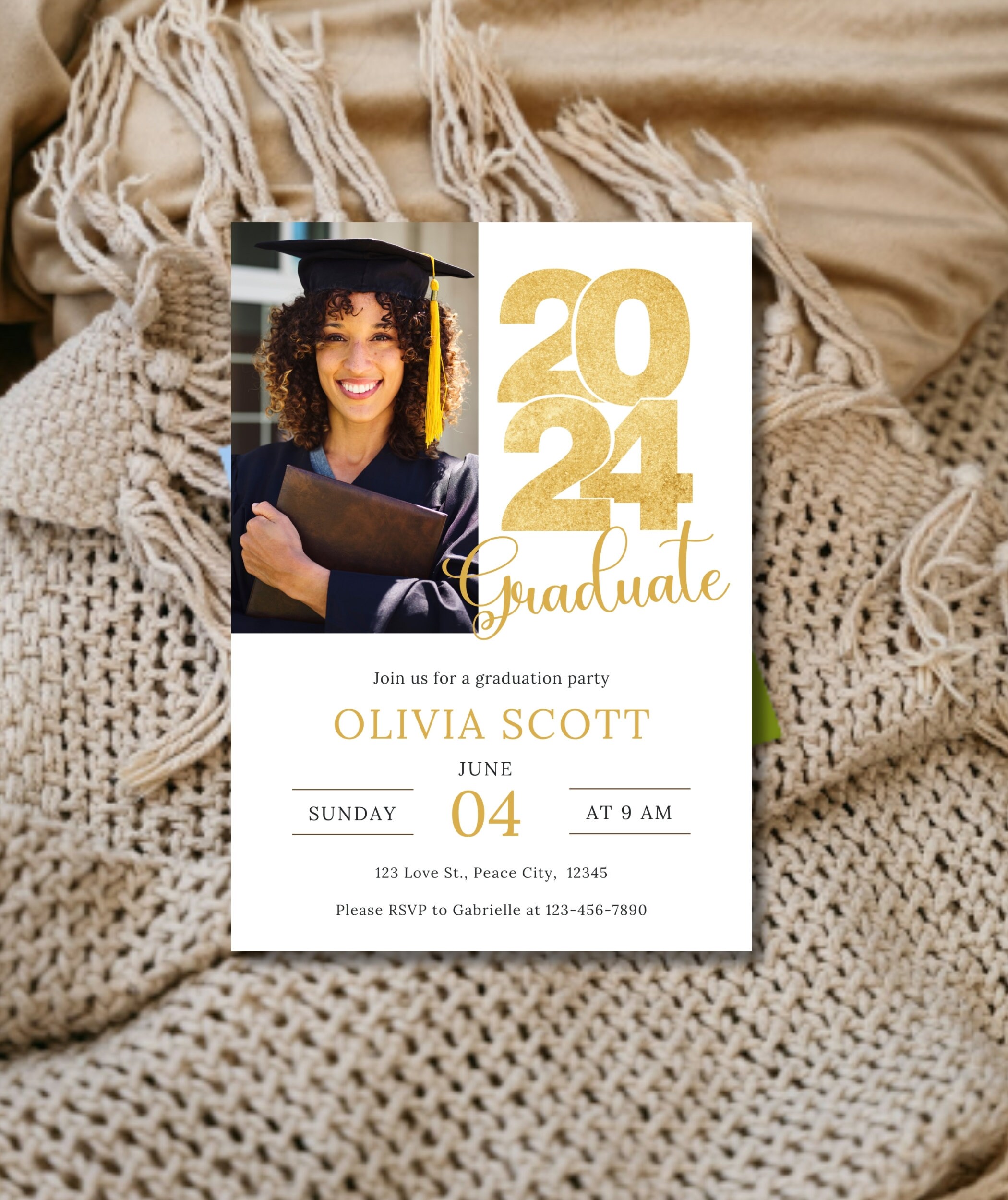 Graduation Party Invitation Template, Digital Download, Class of 2025 ...