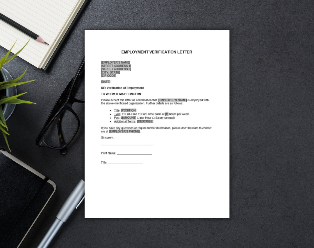 Employment Verification Letter Sample, Work Verification, Word, Google ...