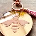 Queen Bee Keychain, Rose Gold Personalized Keychain, Beautiful Gift for ...