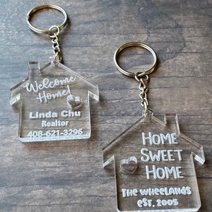 Welcome Home Keychain, Home Sweet Home Keychain, Custom House Shaped ...