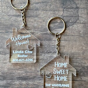 Welcome Home Keychain, Home Sweet Home Keychain, Custom House Shaped ...