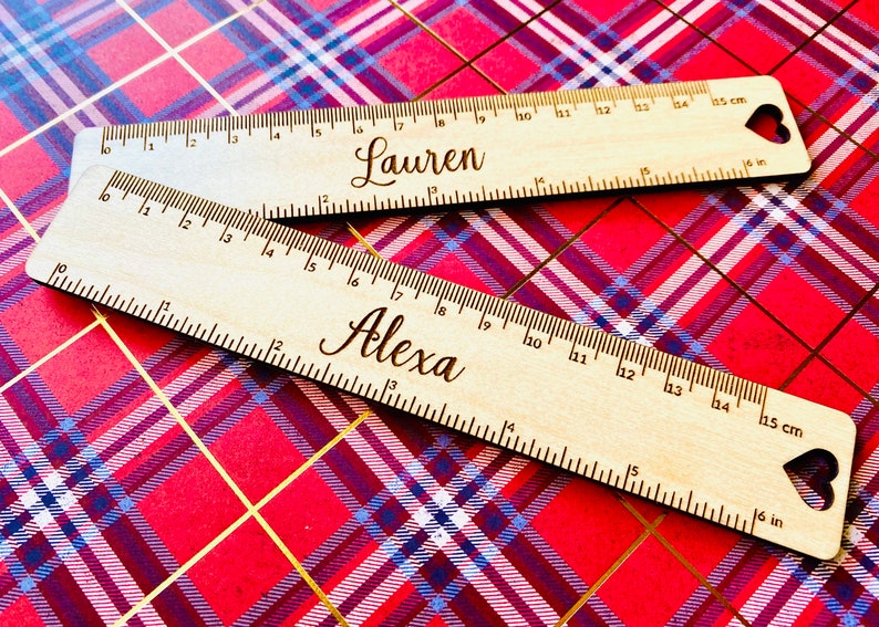 Personalized Ruler 6 Inch or 12 Inch Wood Ruler Great Gift - Etsy