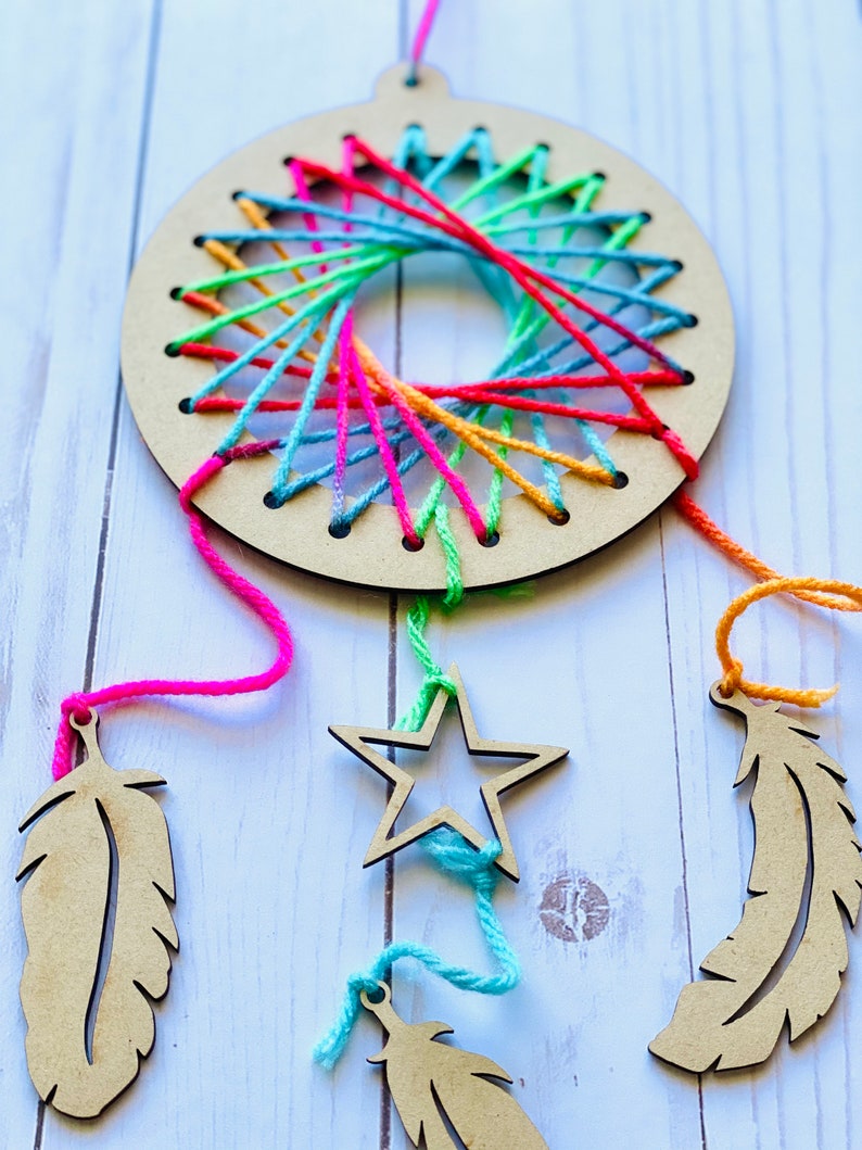 Dreamcatcher Weaving Kit Laser Cut SVG File Includes Weaving - Etsy