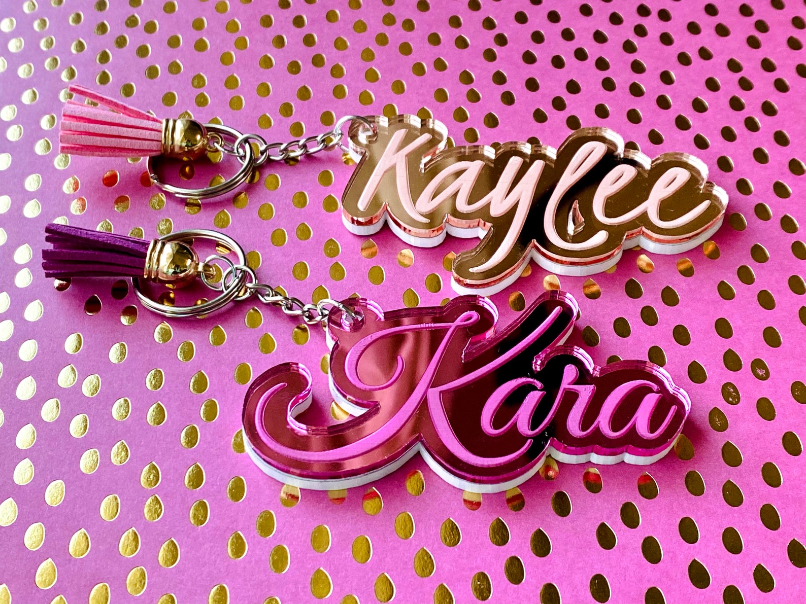 Custom Name Keychain | Beautiful Rose Gold Keychain | Sturdy 1/4 ...