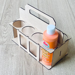 Paint Caddy for 8oz Acrylic Paint Bottles, Liquid Watercolor Storage ...