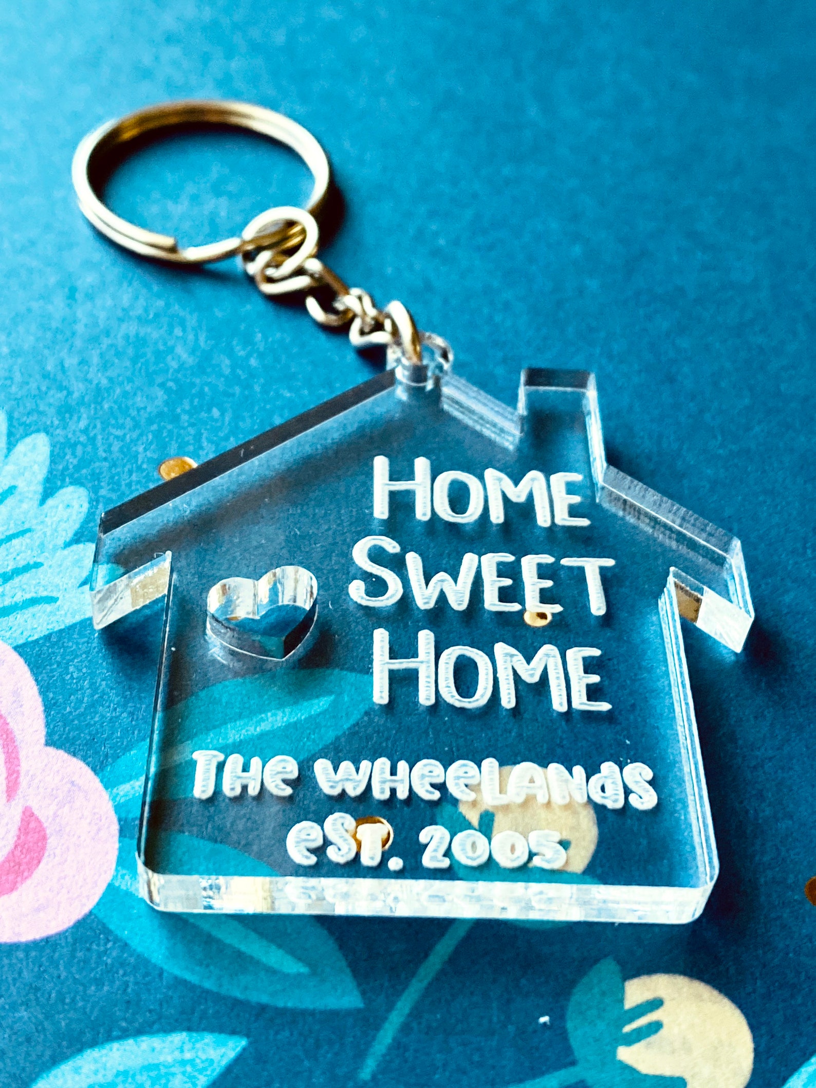 Welcome Home Keychain Home Sweet Home Keychain Custom House - Etsy