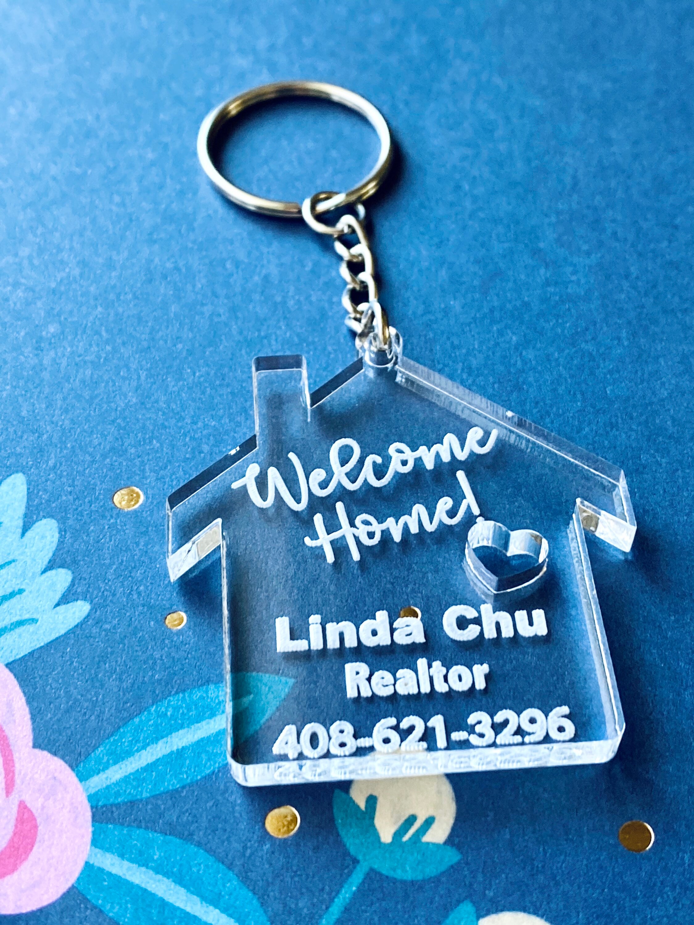Welcome Home Keychain, Home Sweet Home Keychain, Custom House Shaped ...