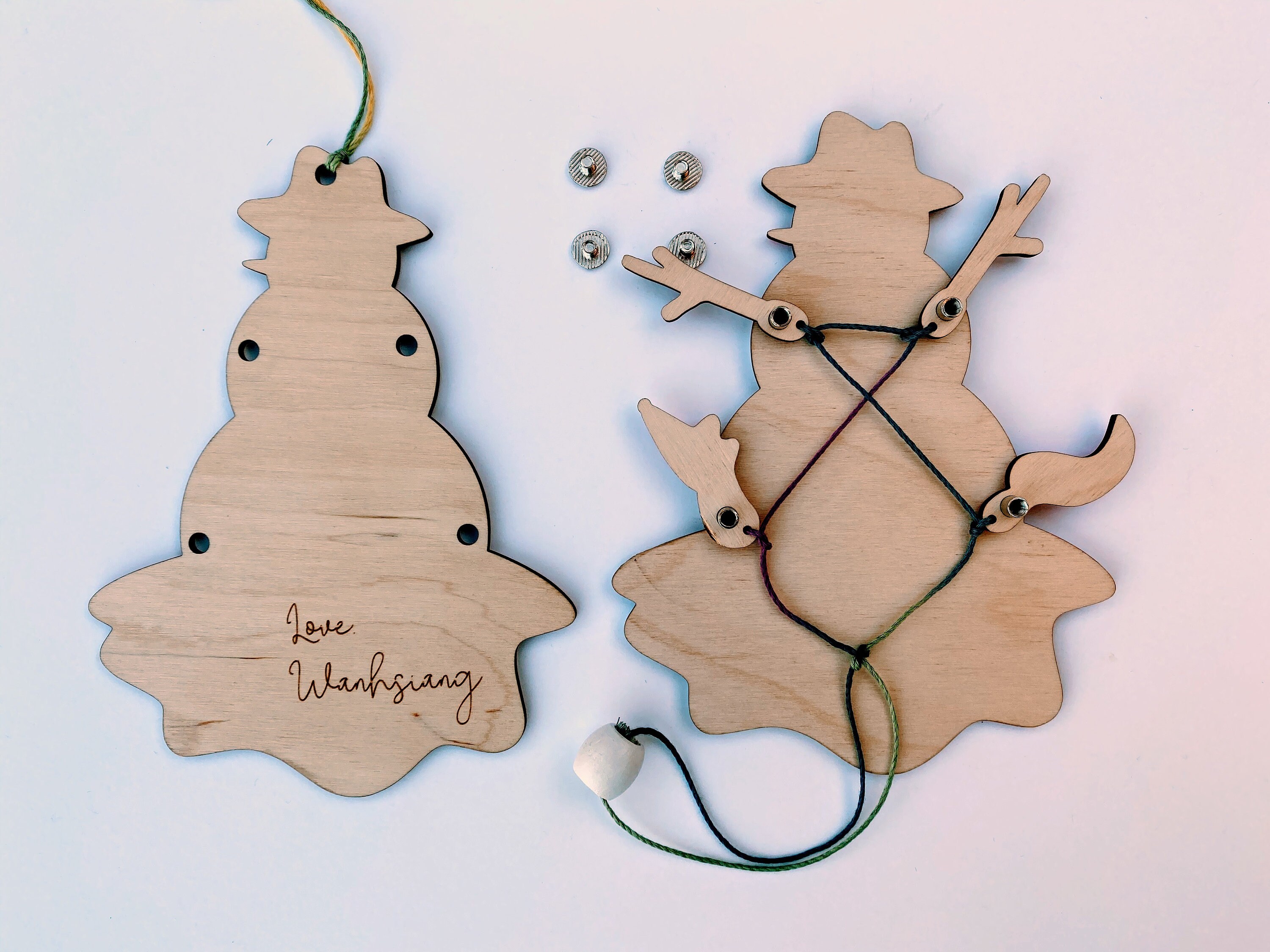 Snowman Jumping Jack Ornament Christmas Holiday Winter Door | Etsy