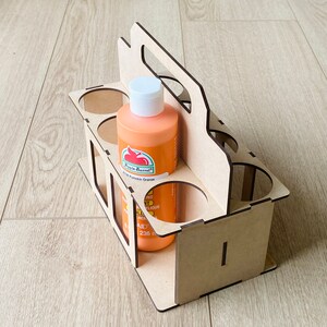 Paint Caddy for 8oz Acrylic Paint Bottles, Liquid Watercolor Storage ...