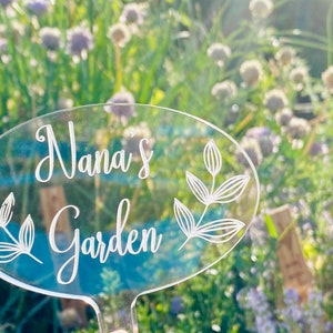 Personalized Acrylic Garden Sign Flower Pot Message Sticks | Etsy