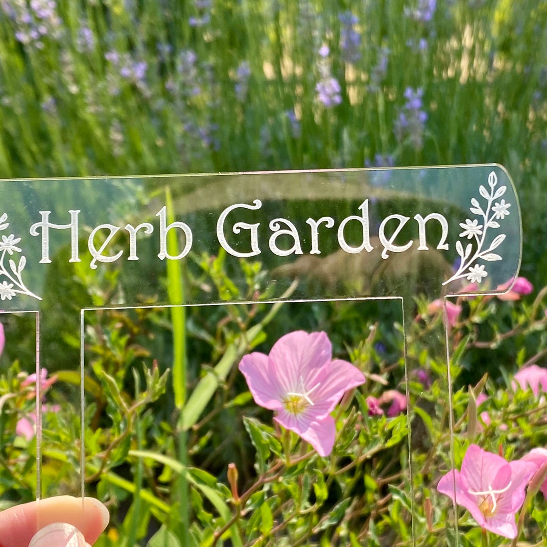 Custom Laser Engraved Garden Sign and Plant Labels, Clear or ...