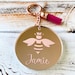 Queen Bee Keychain, Rose Gold Personalized Keychain, Beautiful Gift for ...