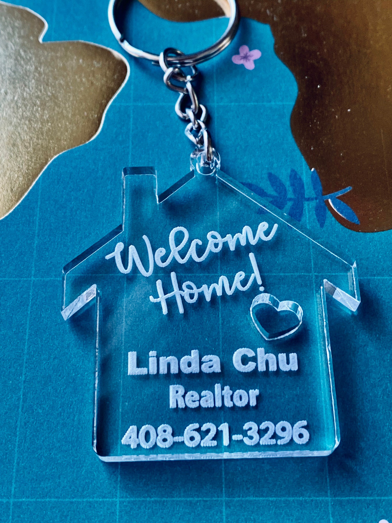 Welcome Home Keychain Home Sweet Home Keychain Custom House | Etsy