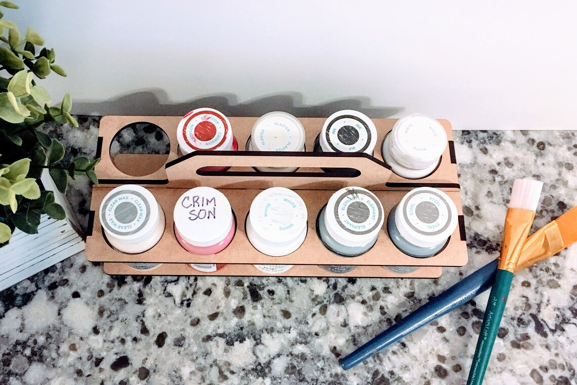 Paint Caddy for 2oz Waverly Chalk Acrylic Paint Bottles, Digital Laser ...