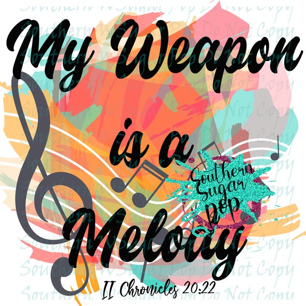 Religious My Weapon is a Melody - Etsy