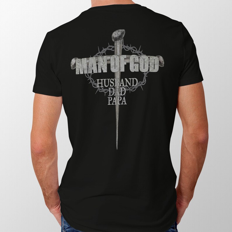 Man of God Husband Dad Papa Spike Cross Crown of Thorns - Etsy