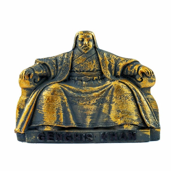 Mongolian Chinggis Khan Genghis Khan Sitting Statue Fridge | Etsy