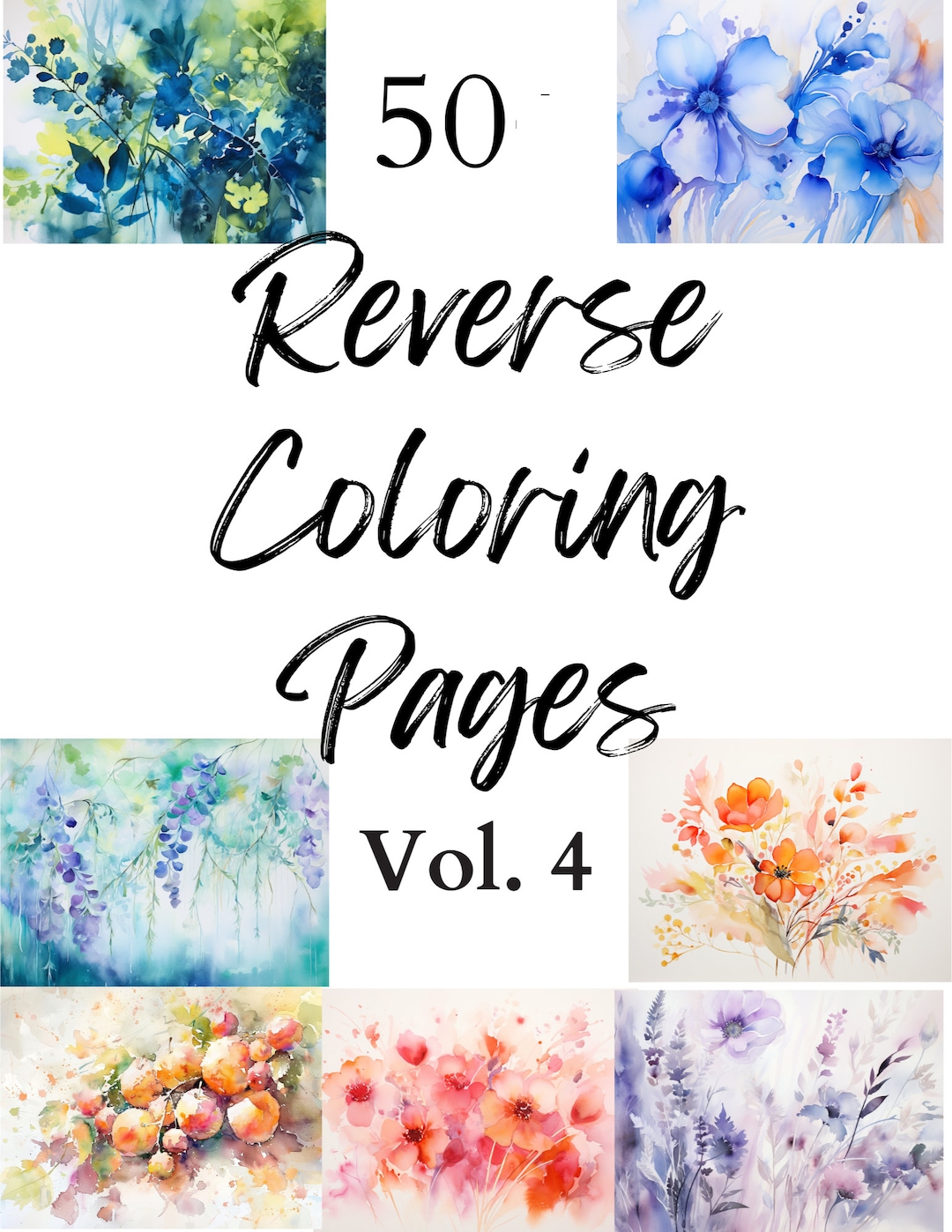 Vol#4-50 DIGITAL REVERSE COLORING - Etsy