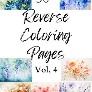 Vol#4-50 DIGITAL REVERSE COLORING - Etsy