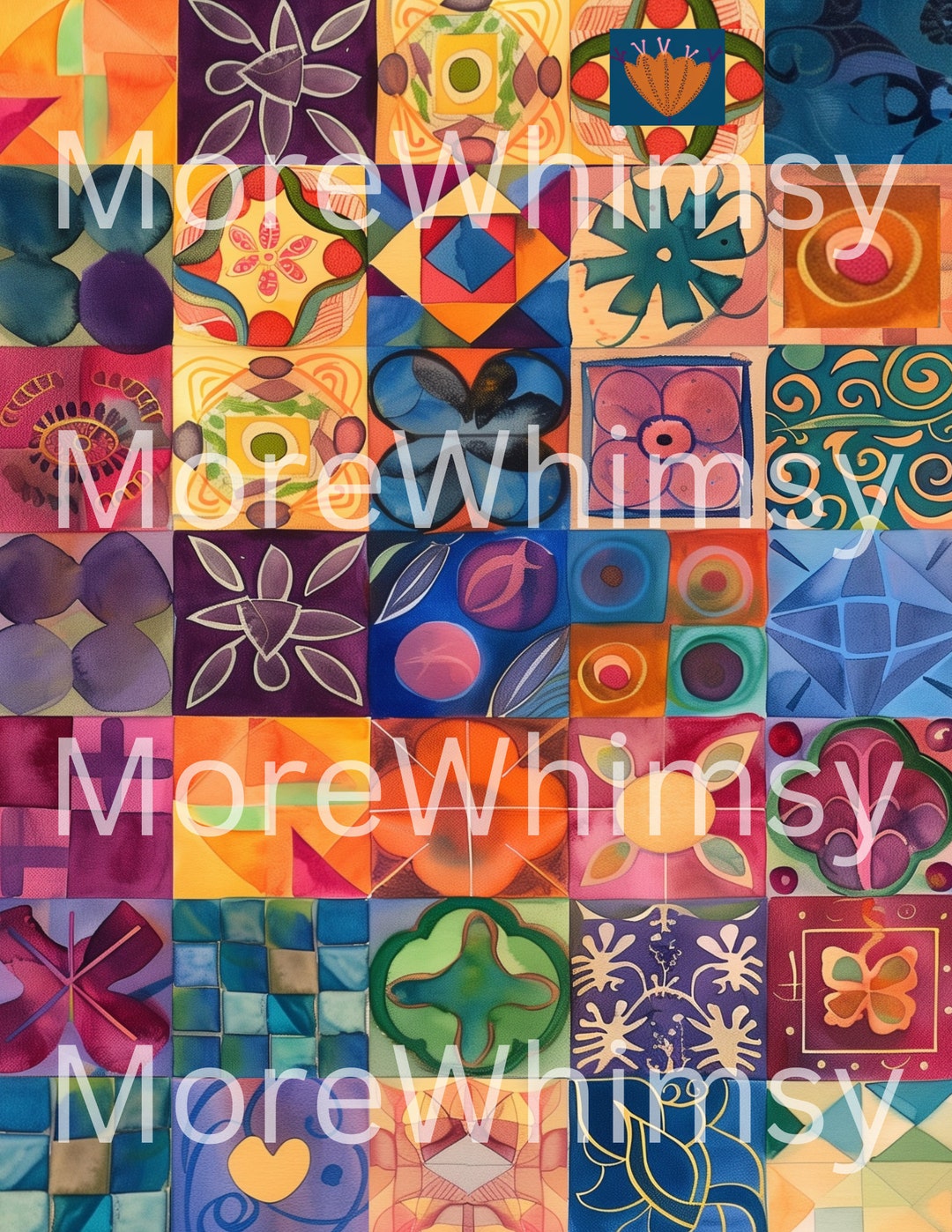 BOHO FLOWER CLUSTER 1 Digital Paper, Paper Buttons Digikits Junk ...