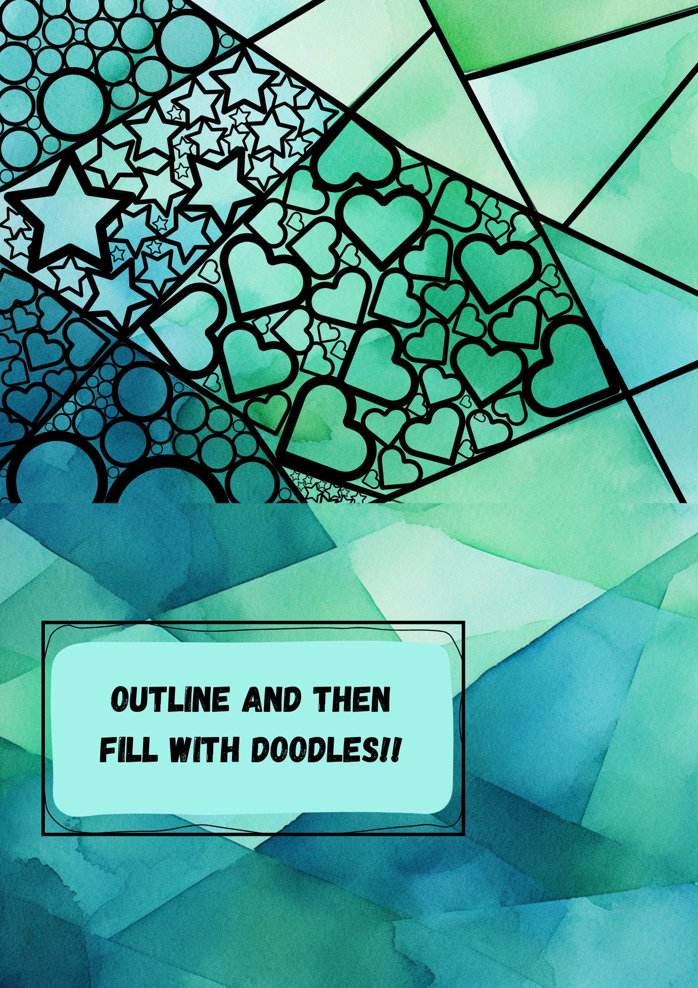 Vol#2-50 Reverse DIGITAL Coloring Book Pages - Etsy