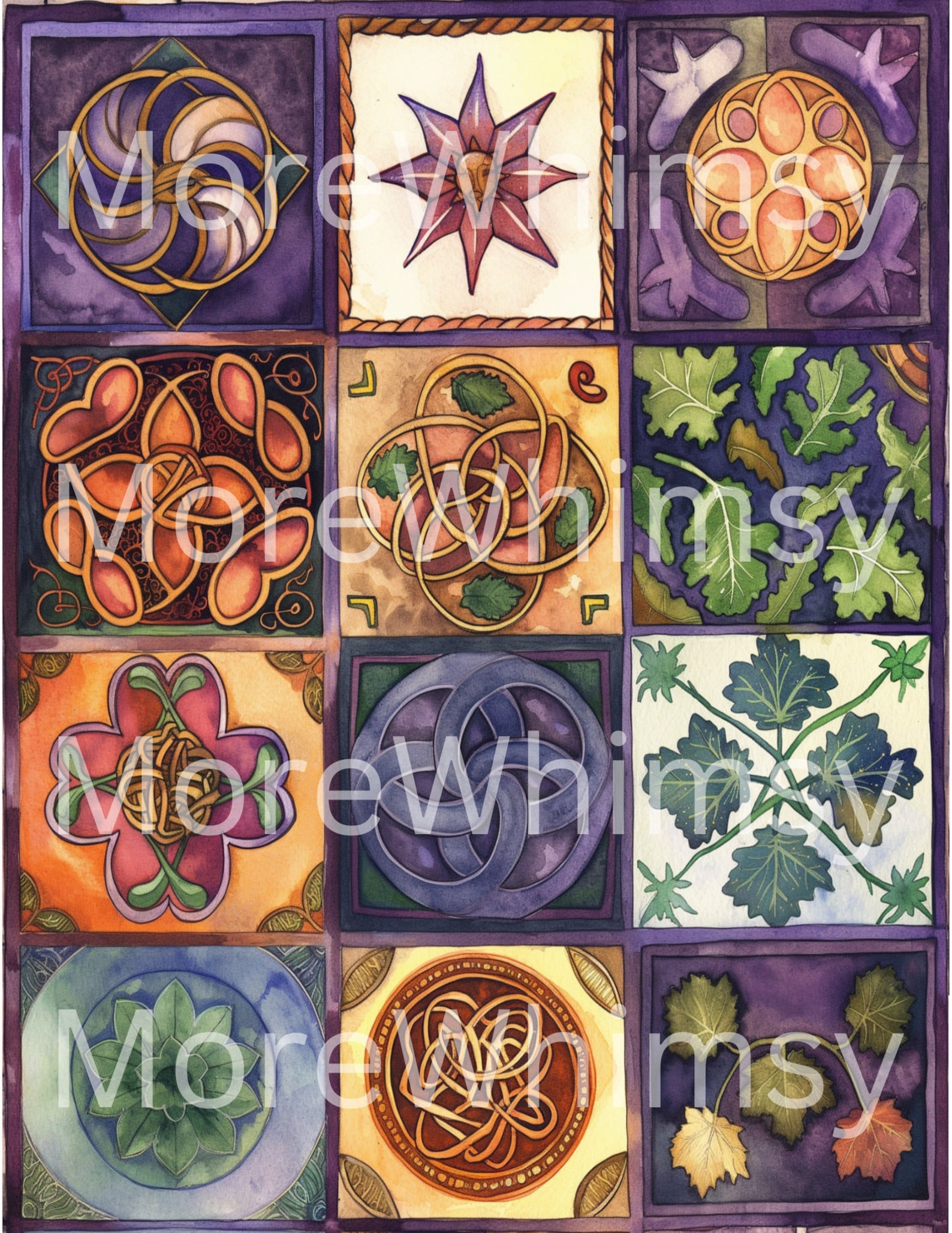 CELTIC-ISH DIGITAL Notecards, Junk Journal Scrapbook Art Journal Glue ...