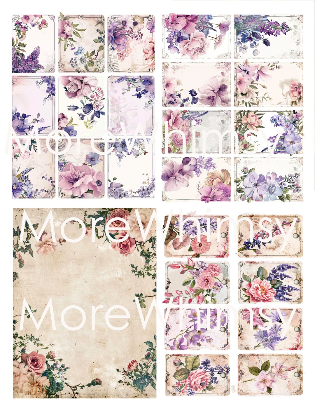 PINK PETAL DIGITAL Pages, Digikit, Junk Journal, Smash Book, Glue Book ...