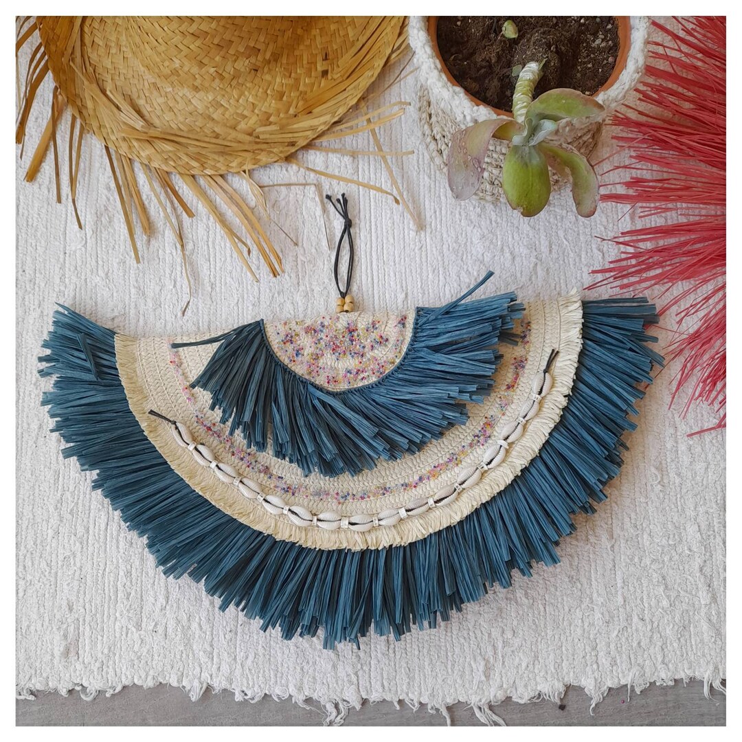 Paper Raffia Wall Decoration 50 Cm - Etsy