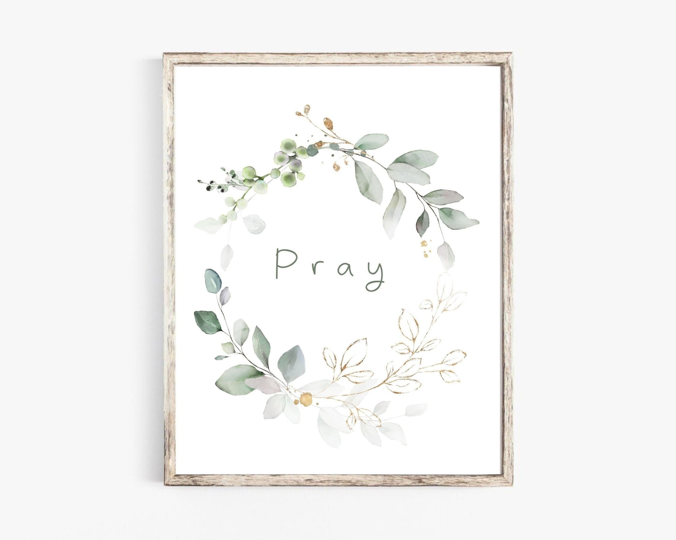 Pray Wall Art | Christian Wall Décor | Bible Verse | Scripture Wall Art ...