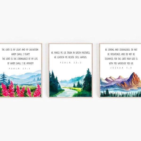 Bible Verse Wall Art - Etsy