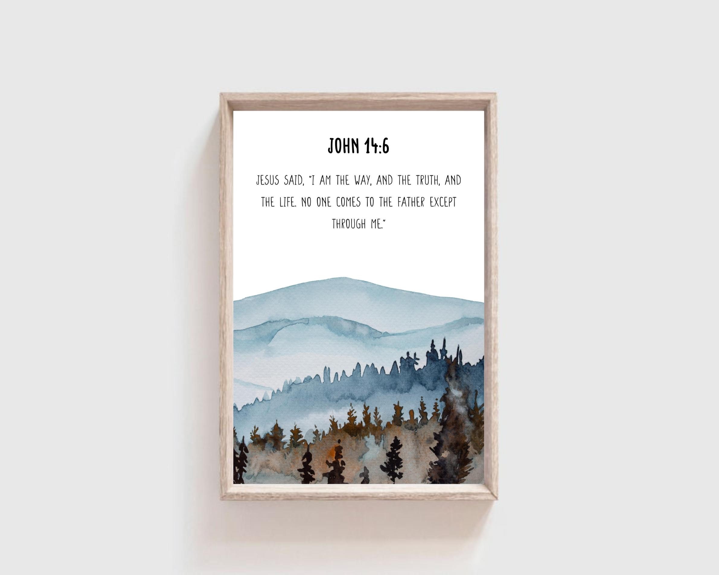 Kids Forest Bible Wall Art 24x36 | Bible Verse Wall Decor | Watercolor ...