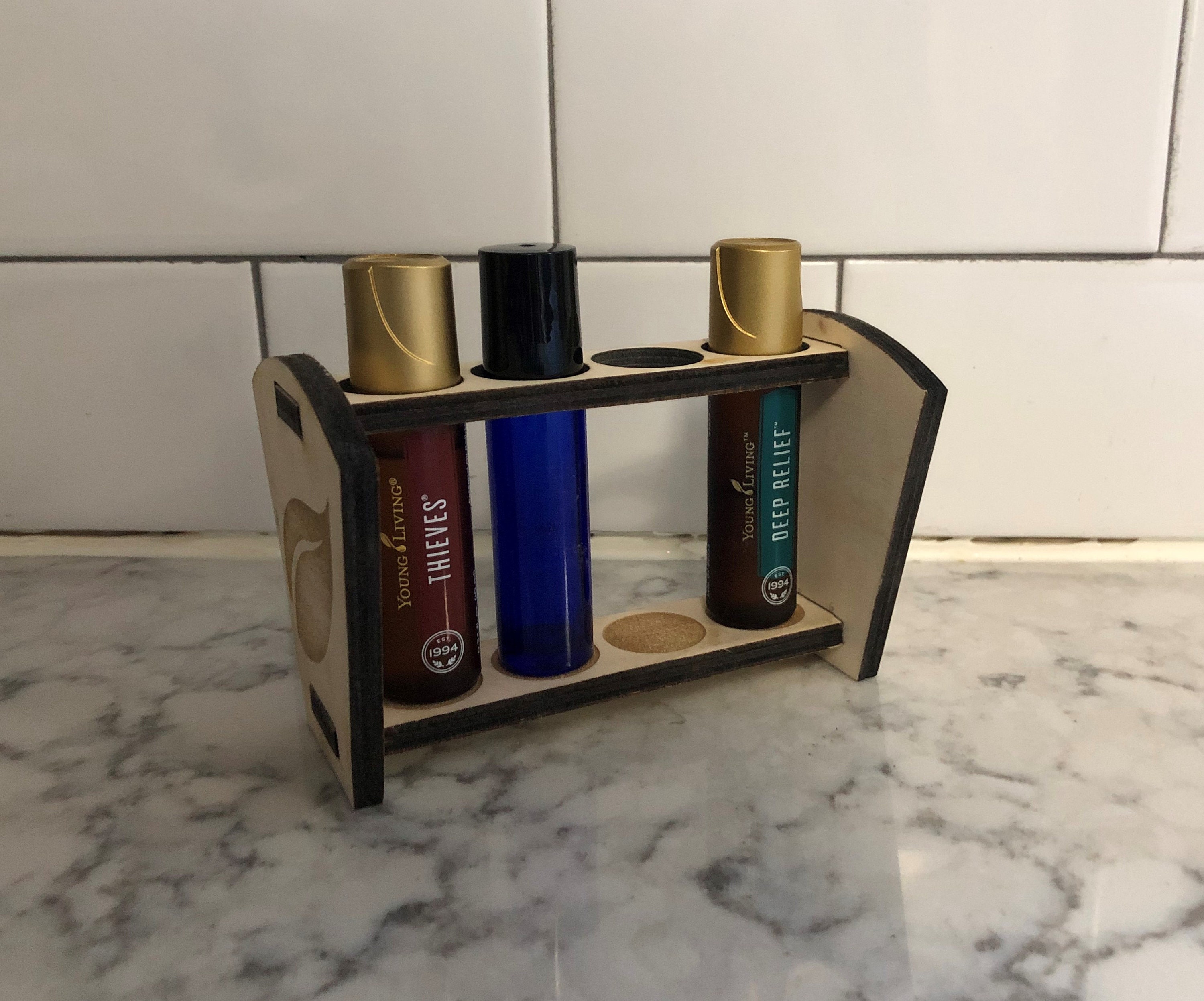 Wooden Essential Oil Roller Bottle Stand - Etsy