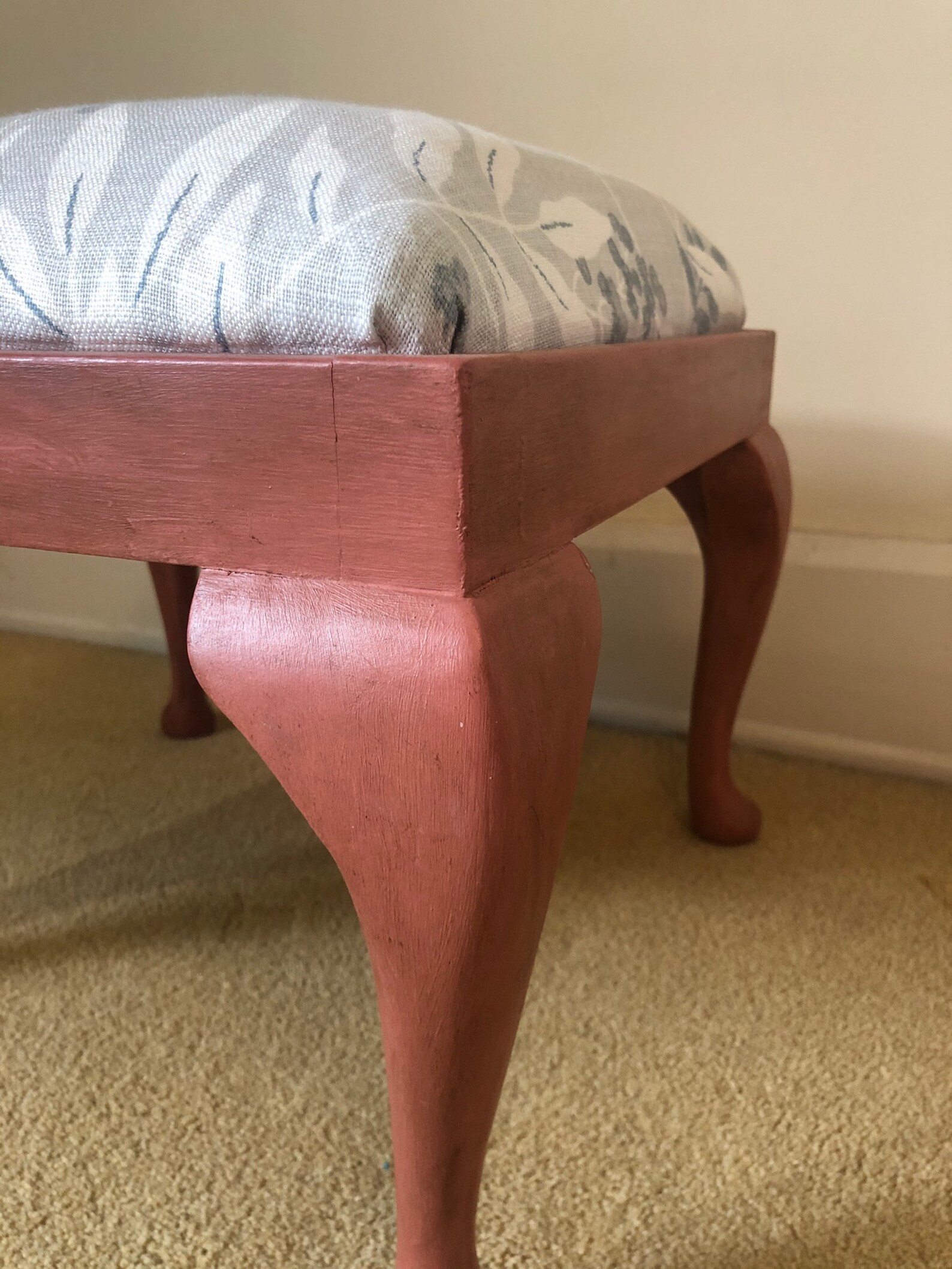 Upholstered Footstool - Etsy