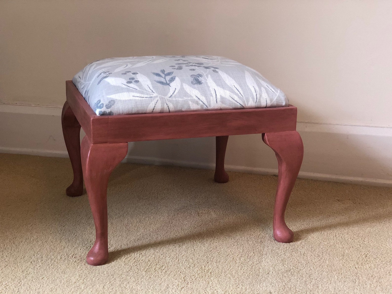 Upholstered Footstool - Etsy