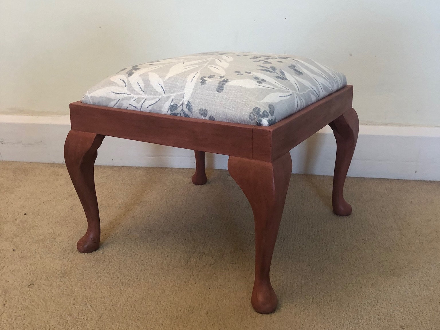 Upholstered Footstool - Etsy